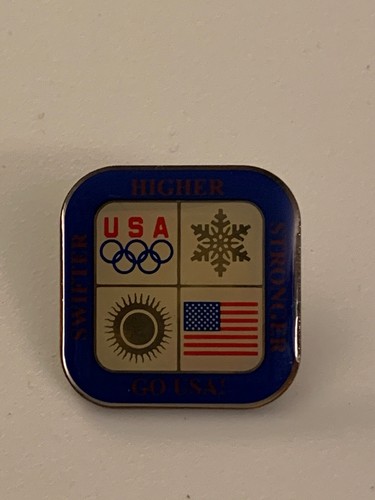 Lapel Hat Pin Olympics USA Swifter Higher Stronger | eBay