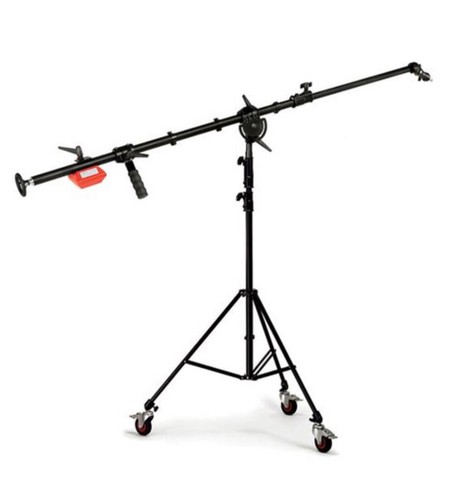 Manfrotto 025BS Super Boom 2 Section Aluminum Stand with Casters (Black ...