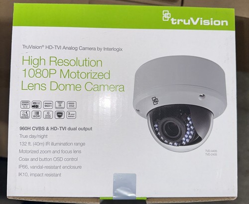 Interlogix TVD-4405 High Resolution 1080P Motorized Lens Dome Analog ...