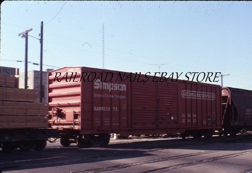 1970s Arcata Mad River #1078 Simpson Timber Box Car ORIGINAL 35MM SLIDE ...
