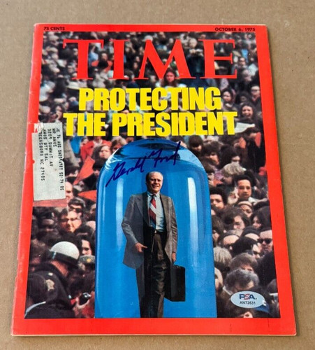 GERALD FORD AUTOGRAPHED TIME MAGAZINE 10-6-75 PSA/DNA COA AUTHENTIC | eBay