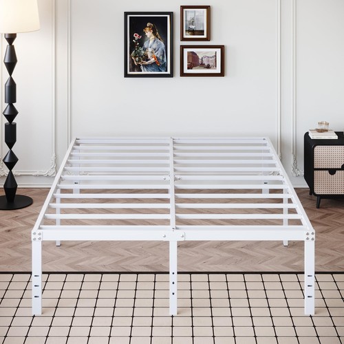18 Inch King Bed Frame Heavy Duty Metal Platform No Box Spring Needed ...