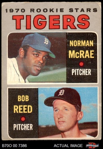 1970 O-Pee-Chee #207 Norman McRae / Bob Reed Tigers RCs RC 1.5 - FAIR ...