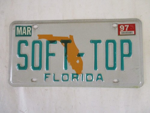 1997 Florida vanity SOFT TOP License Plate Tag | eBay