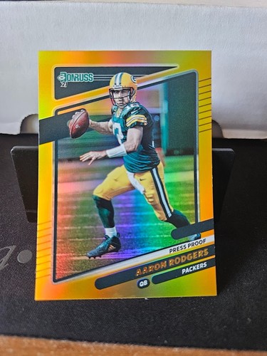 2021 Donruss Football Premium Gold Press Proof #155 Aaron Rodgers ...