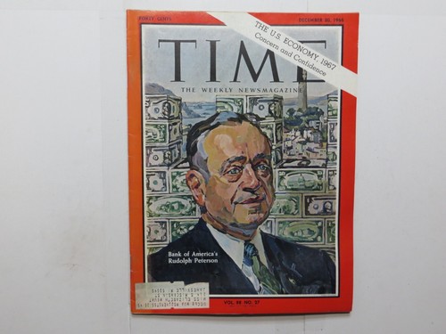 Time Magazine (December 30, 1966) (Bank of America's Rudolph Peterson ...