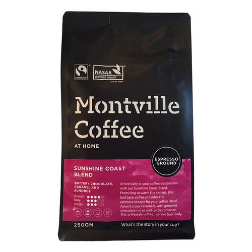 Montville Coffee Organic Sunshine Coast Blend Espresso Ground 250g | eBay