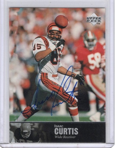 1997 Upper Deck NFL Legends Auto #AL-94 Isaac Curtis Cincinnati Bengals ...