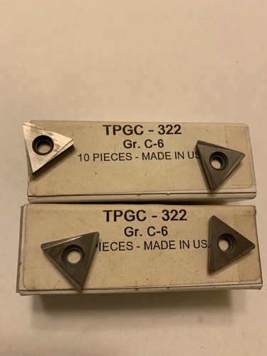 NEW 10 PCS USA MADE, TPGC 322 ,C 6 GRADE CARBIDE INSERTS | eBay