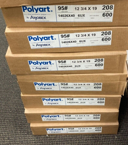 BOX Qty 600x Sheets Polyart 95# SYNTHETIC PAPER Case 12.75" x 19" 208 M ...