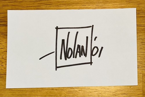 Graham Nolan Signed Autographed 3x5 Index Card Comic Book Artist Batman ...