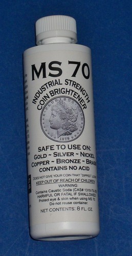 MS70 Coin Cleaner Brightener and Cleaner for Gold Silver Copper Nickel ...