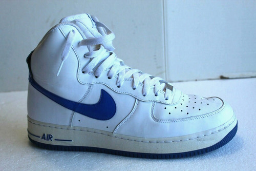 2012 Nike Air Force 1 High Men's Basketball White / Blue Shoes. US Size ...