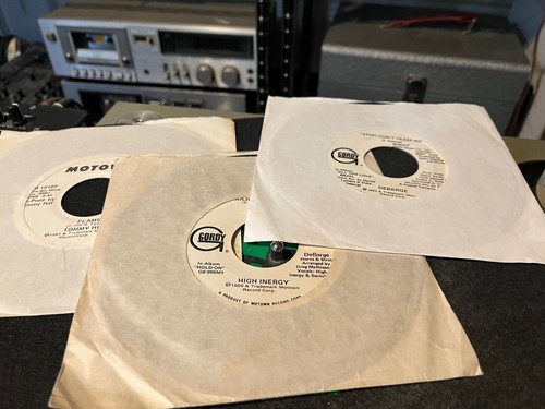 Lot of 3 7” 45 MOTOWN GORDY Funk Boogie Modern Soul High Inergy Debarge ...