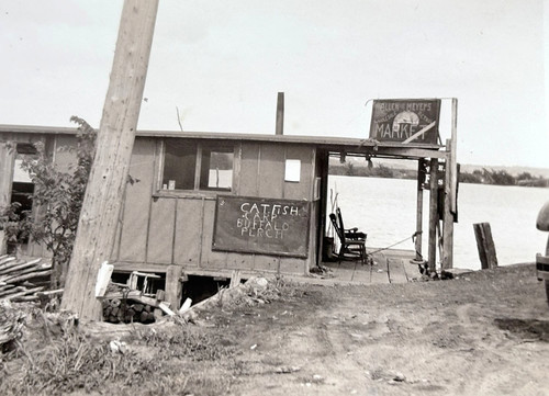 1930s Vintage Photo Ramshackle FISH Market on Bayou - Rocking Chairs ...