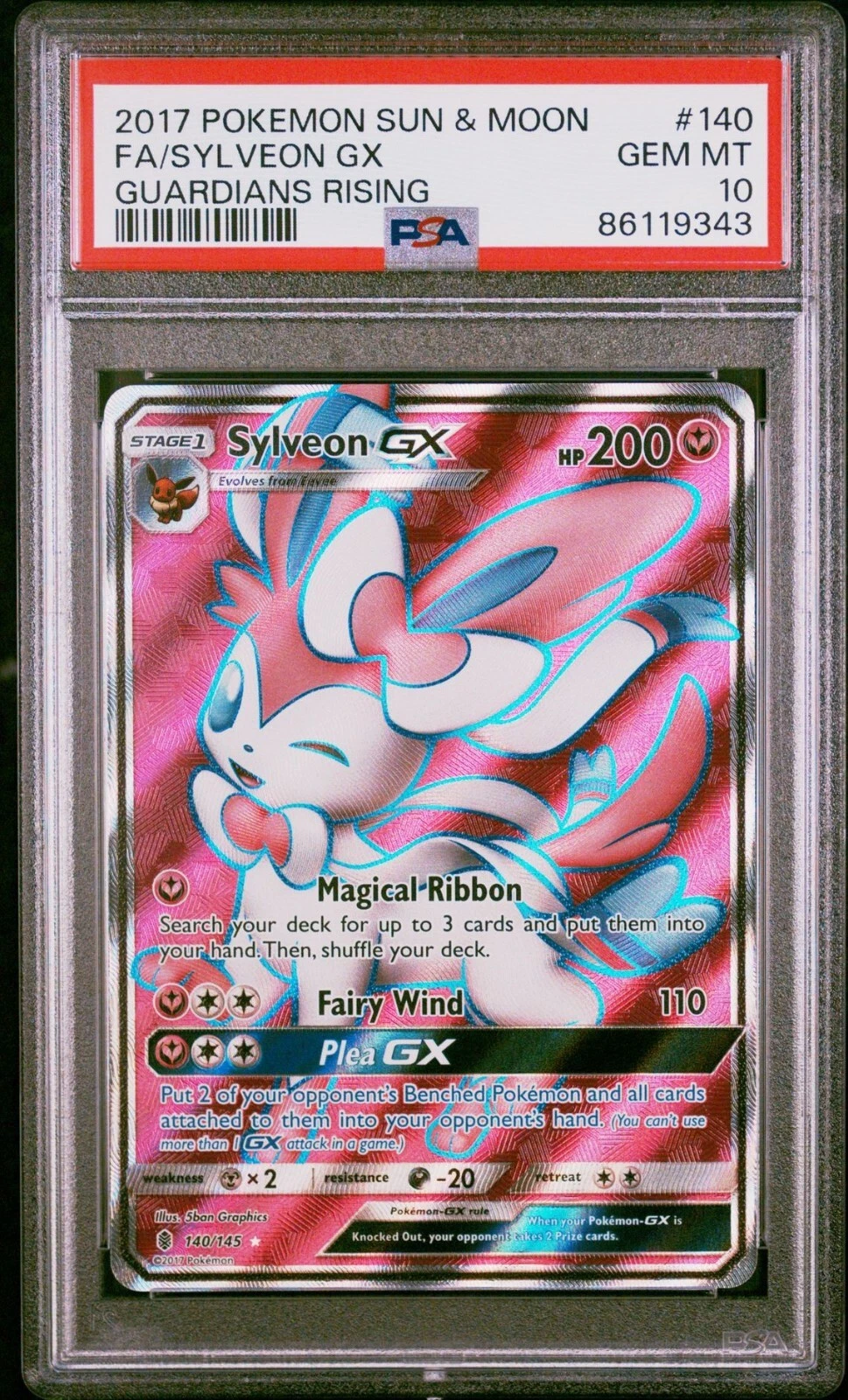 Sylveon GX 2017 Sun & Moon: Guardians Rising #140/145 Holo (Full Art ...