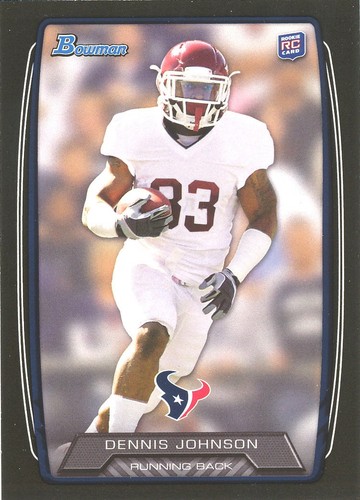BOWMAN-BLACK Dennis Johnson RC TEXANS Arkansas RAZORBACKS | eBay