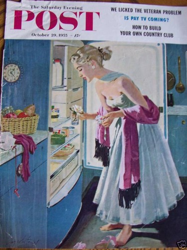 1955 Saturday Evening Post Cover Only Prom Momento by Coburn Whitmore ...