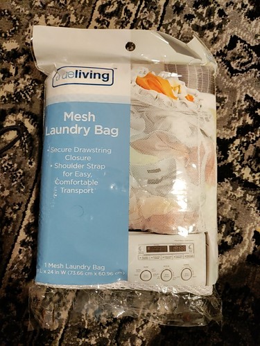 LARGE Nylon Mesh Laundry Bag Locking Drawstring Delicate Clothes 29x24 ...