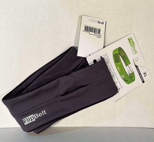 NEW FlipBelt Classic Edition Running Belt XL Gray/Black Flip Belt Waist ...