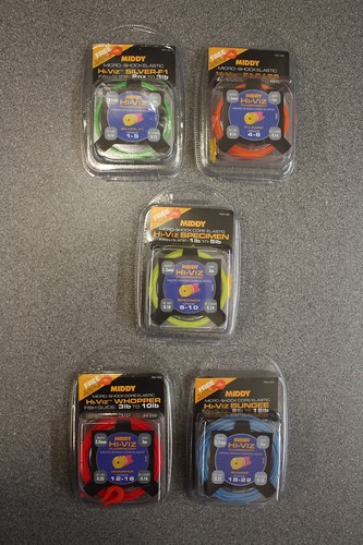 MIDDY HI-VIZ MICRO-SHOCK CORE HOLLOW FISHING POLE ELASTIC 3M VARIOUS ...