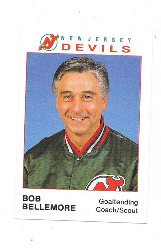 1989 New Jersey Devils Carretta TeamIssue # Bob Bellemore | eBay