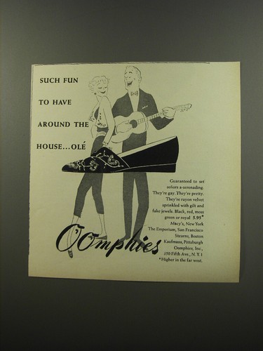 1953 Oomphies Shoes Advertisement - Such fun to have around the house ...