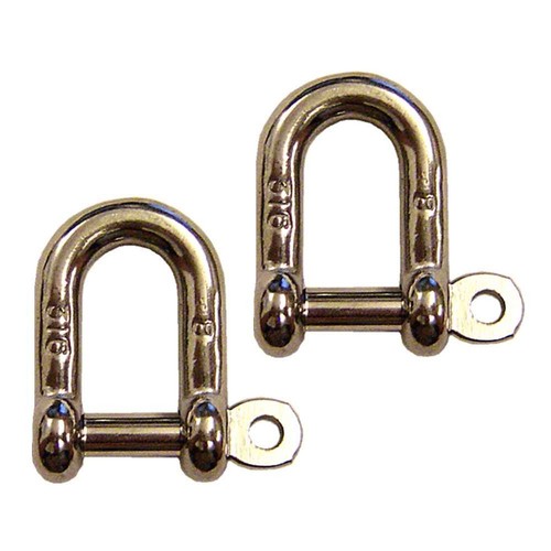 1/4" Captive Pin D Shackle Stainless Steel - 2 Pack | eBay