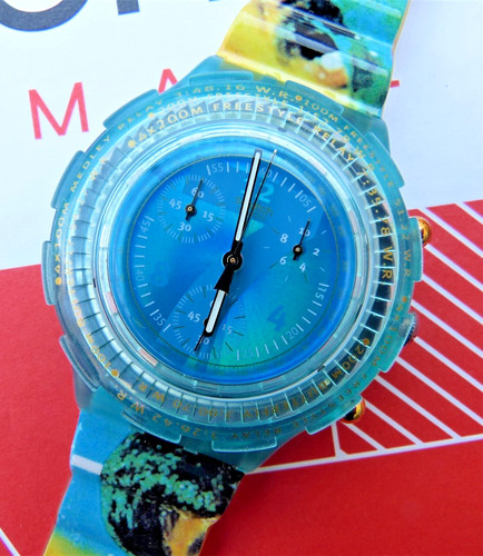 1996 Swatch Watch Chronograph Mark Spitz SBZ103 NWB for sale online | eBay