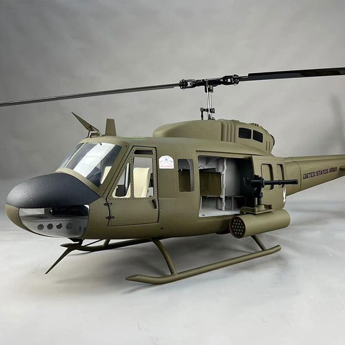 Military 800 UH-1D Army ARF RC Helicopter Fuselage 800 Size UH1D SM2.0 ...