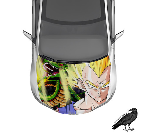 Majin Vegeta Dragon Ball Anime Hood Wrap Weatherproof Vinyl Car Decal ...