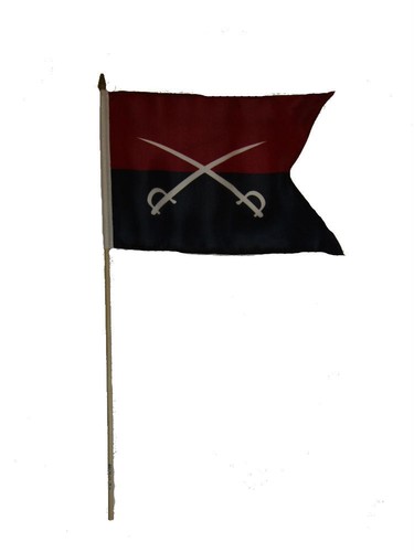 12x18 12"x18" Wholesale Lot of 6 General Custer Stick Flag 30" wood ...