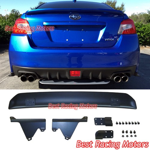 For 2015-2021 Subaru WRX STi 4dr Rear Bumper Diffuser (Satin Black) | eBay