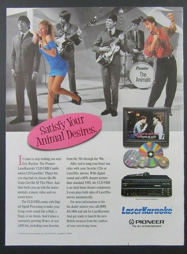 1992 PIONEER Laser Karaoke CLD-V820 Combo Laser Disc Player Magazine Ad ...