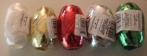 Hallmark Inspirations (5-PACK) Curling Ribbons - White Gold Red Silver ...