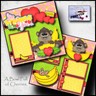 NERF GUNS ~ 2 PREMADE SCRAPBOOK PAGES Paper printed layout TOYS boy ...