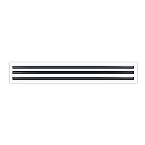 36" Linear Slot Diffuser - (3 Slot) Triple Slot - White Decorative Air ...