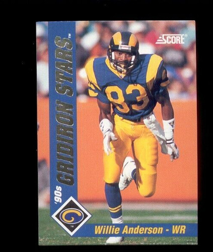 1992 Score WILLIE FLIPPER ANDERSON Los Angeles Rams Gridiron Stars ...