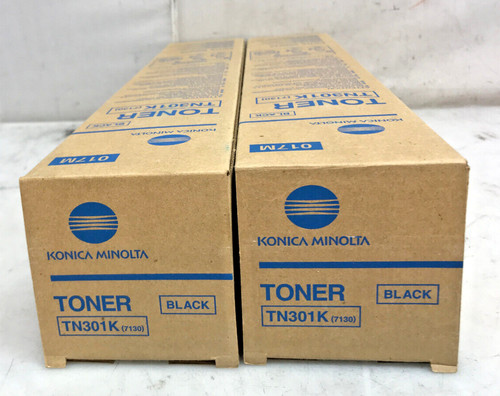 LOT OF 2 NEW TN301K GENUINE Konica Minolta BLACK TONER (7130) | eBay