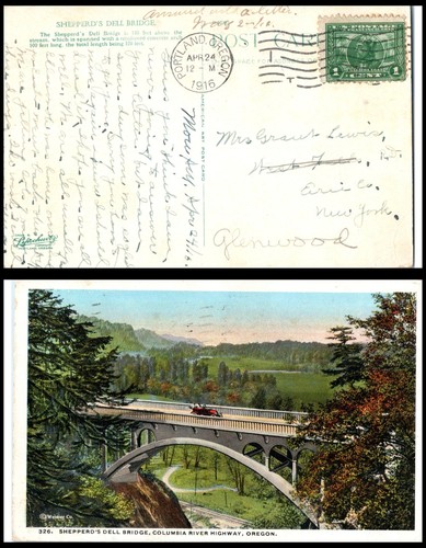 1916 Panama-Pacific Sc 401 perf 10 on Portland OR post card Shepperd's ...