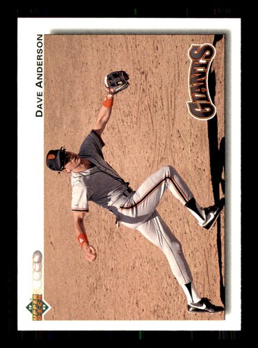 1992 BASEBALL 1992 Upper Deck Dave Anderson San Francisco Giants #290 1 ...