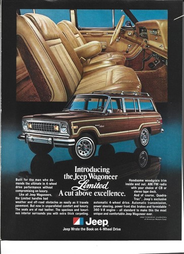 1979 Jeep Wagoneer print ad: Introducing the Limited A cut above ...
