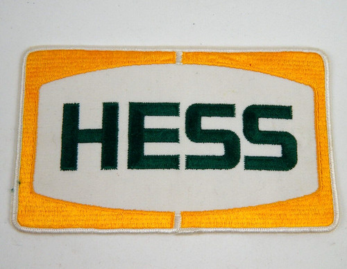 HESS GASOLINE Green & Yellow Embroidered Uniform Patch 7 1/2 x 4 1/2 | eBay