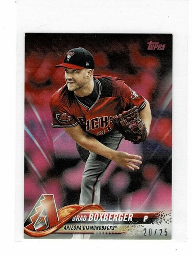 2018 TOPPS MINI ON DEMAND PINK US16 BRAD BOXBERGER #d 20/25 ARIZONA ...