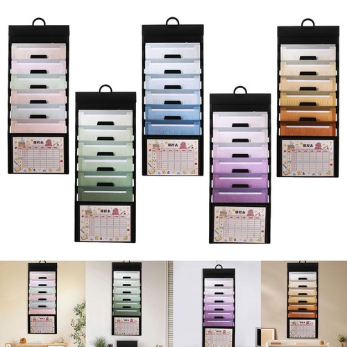 Hanging Wall File Organizer Expanding 6 Tier Multipurpose Paper Folder ...