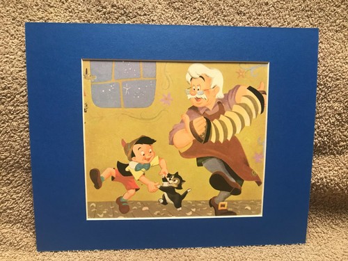 PINOCCHIO~FIGARO & GEPPETTO~ACCORDION DANCE PARTY~8 X 10 Mat Print ...