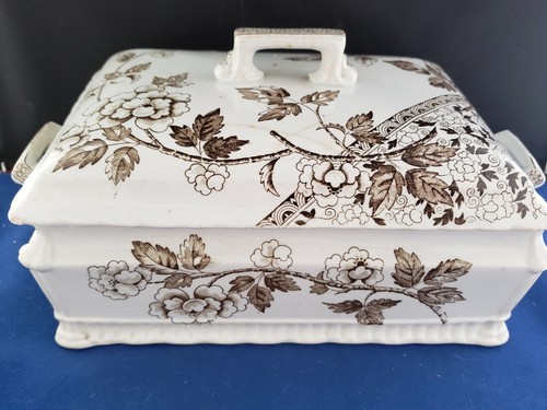 Staffordshire Covered Serving Bowl J F Wileman Albert Foley 10x6.5x5 ...