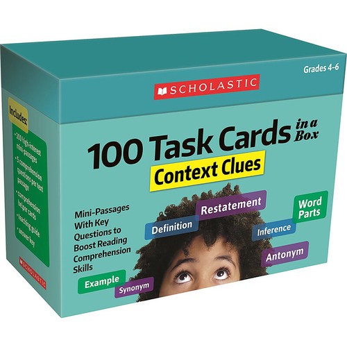 Scholastic Teaching Solutions 100 Task Cards in a Box: Context Clues ...