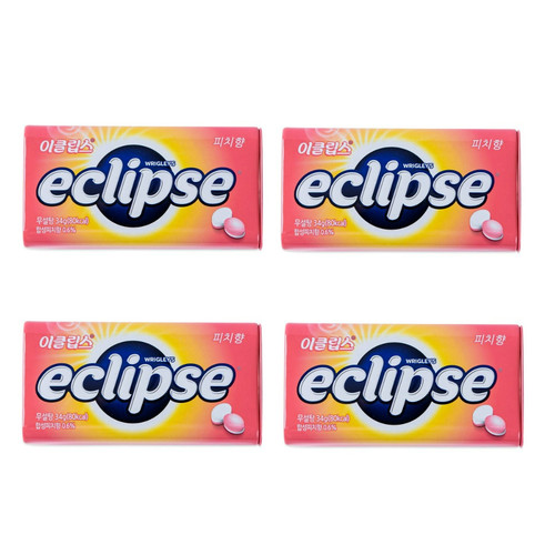 ECLIPSE Peach Flavored Candy 34g X 4Tin Case -Sugarfree Candy / Korea ...