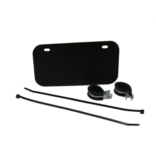 ATV - License Plate Kit - Black with White decal kit - Two Mounting ...